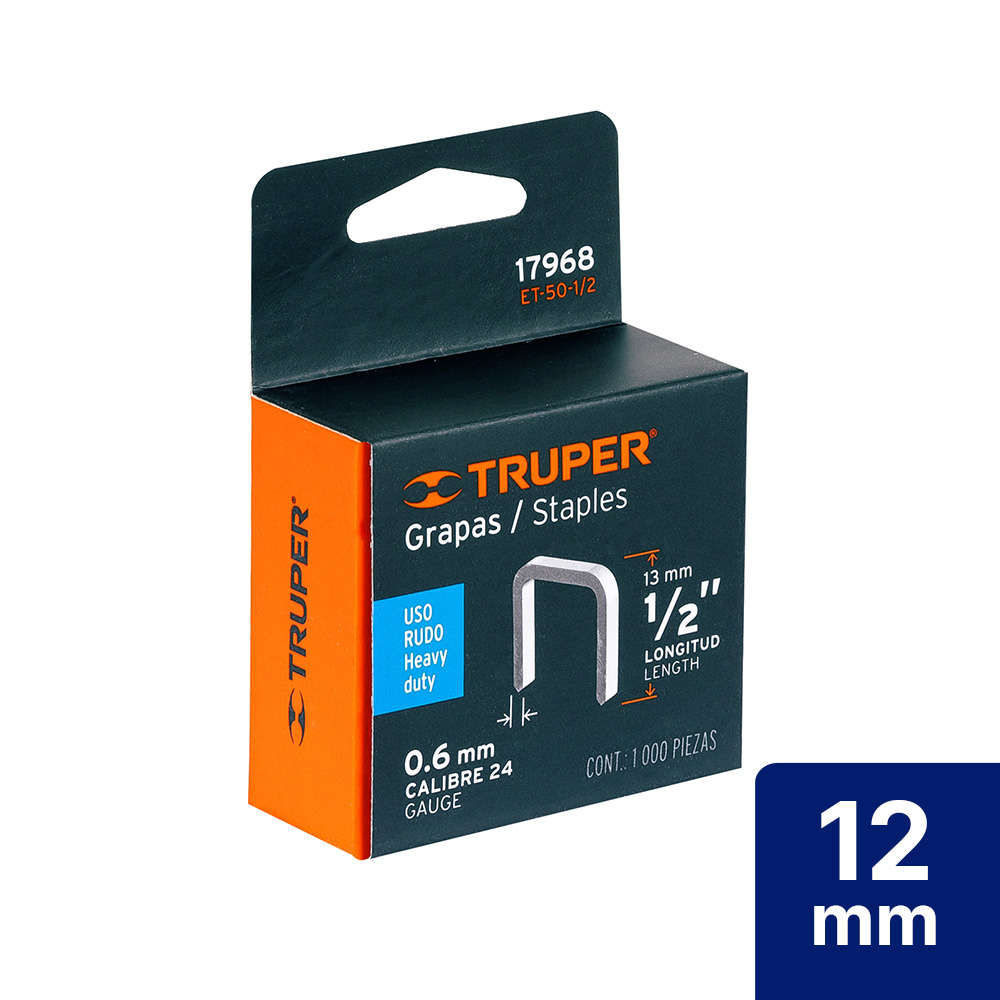 Grapas para ET-50 1/2" Caja de 1000 un - Tul