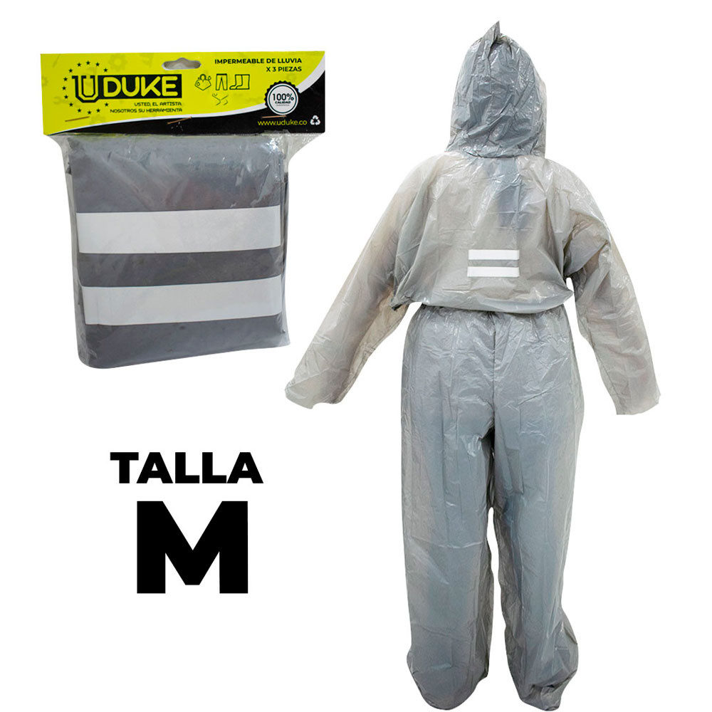 Impermeable para Moto Plastico Completo Talla M - Tul