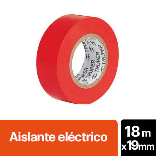 Cinta Aislante Roja 19 mm de 18 mt - Tul