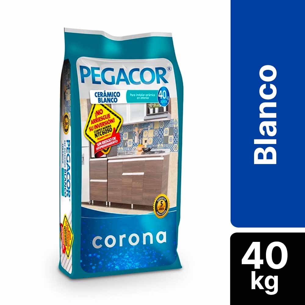 Pegacor Ceramico Blanco 40 Kg - Tul
