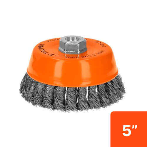 Carda Copa Alambre Trenzado Fino para Esmeril 5" - Tul