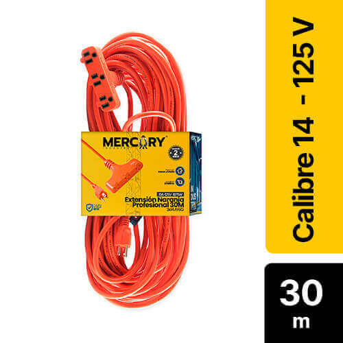 Extensión PT Cable 3 X 14 Naanja 30 mt - Tul