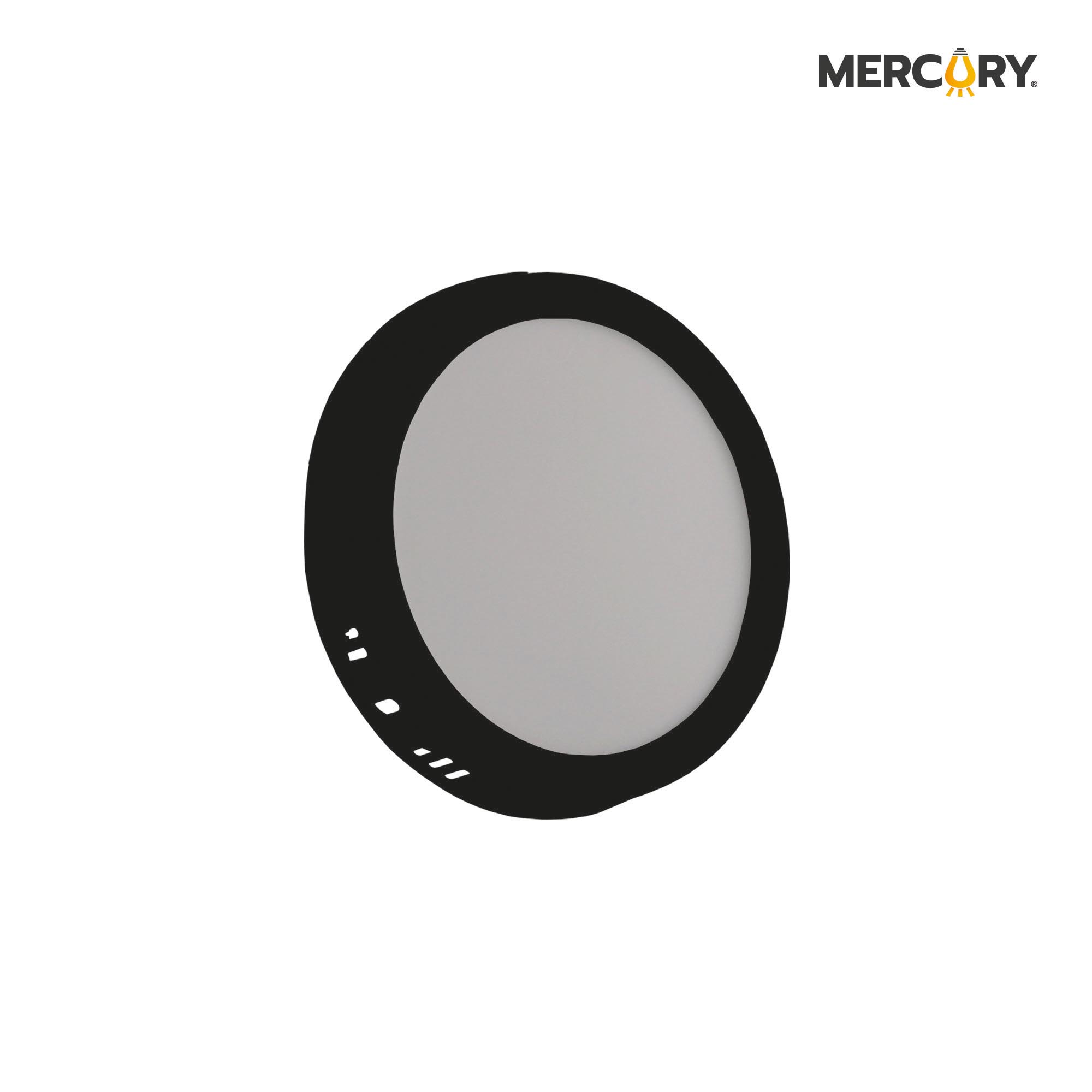 Panel Led Redondo Sobreponer 18W 6500K Negro 8" - Tul