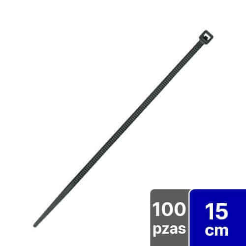 Cincho Plástico Negro con Bolsa 100 pzs 18 libras 15 cm - Tul