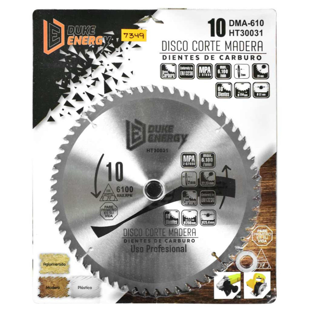 Disco Madera Profesional (10x60) - Tul