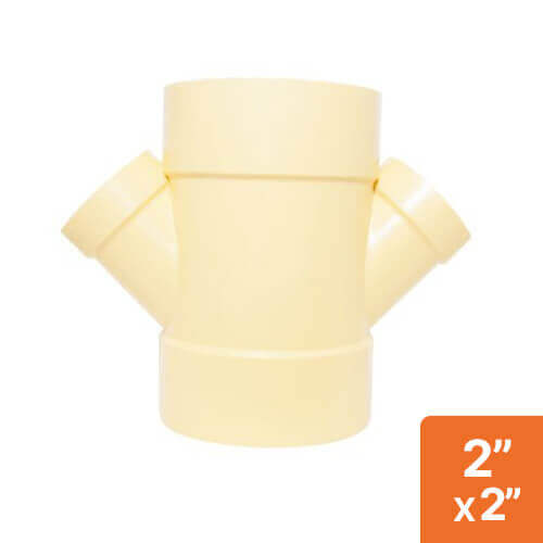 Yee Doble Reducida Sanitaria 2" x 4" x 2" - Tul