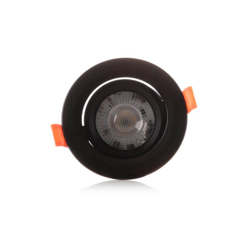 Bala Led Redonda 5W 3000K Negra - Tul