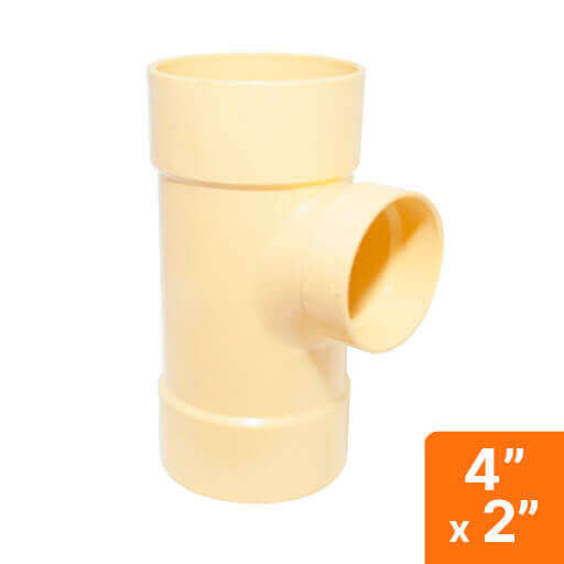 Tee Reducida Sanitaria 4" x 2" - Tul